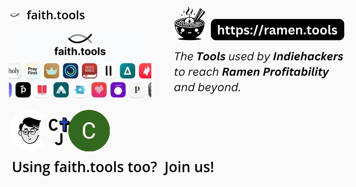 faith.tools | ramen.tools